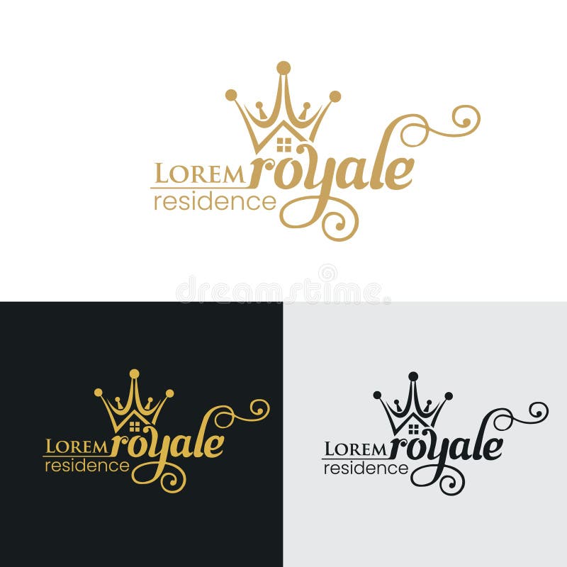 Creative,Modern Typography ROYALE RESIDENCE Logo Design Template Vector ...