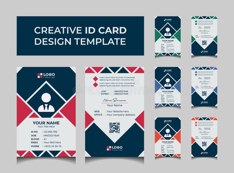 Modern Unique Id Card Design Template Stock Illustrations – 190 Modern ...