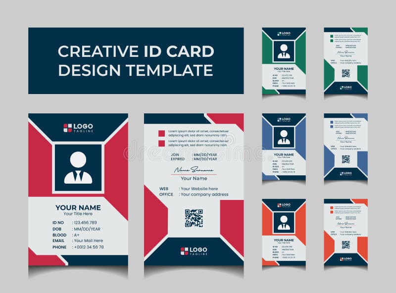 Modern Unique Id Card Design Template Stock Illustrations – 190 Modern ...