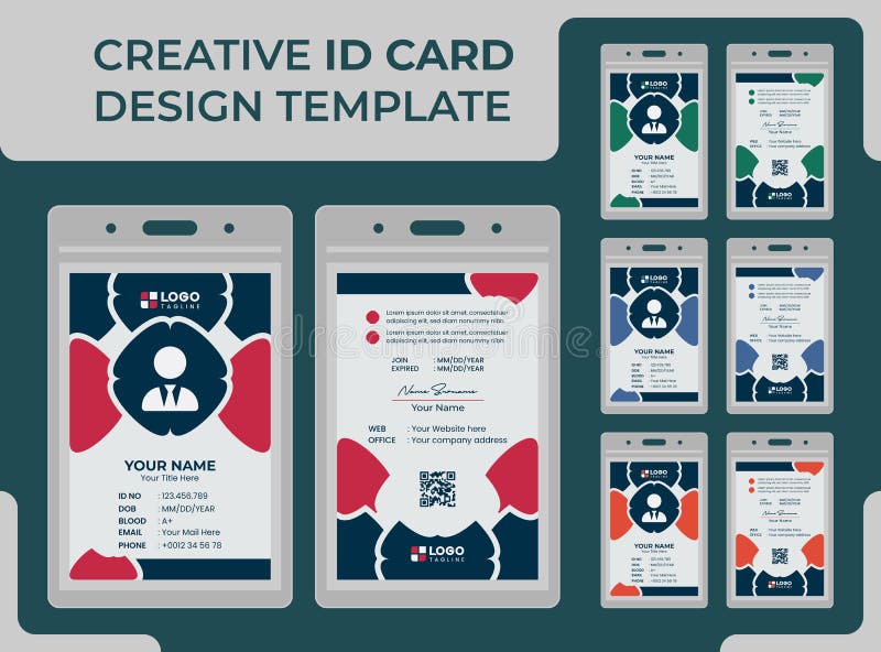 Modern Unique Id Card Design Template Stock Illustrations – 190 Modern ...