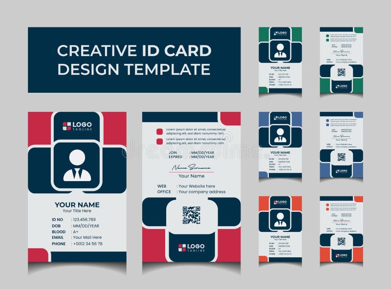 Modern Unique Id Card Design Template Stock Illustrations – 190 Modern ...