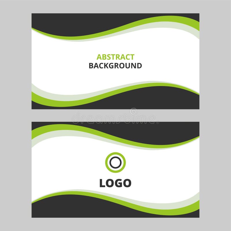 Simple Card Vector Background Design with Abstract Blue Waving Shapes ...