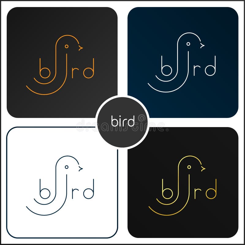 Creative Modern Vector Logo of Bird. Stock Vector - Illustration of ...