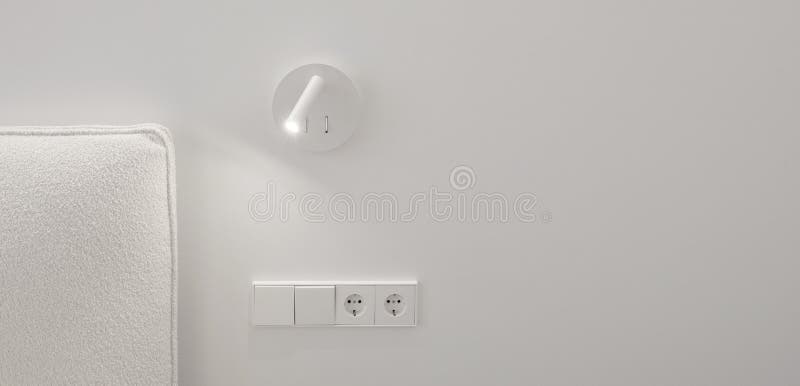 Creative Modern Wall Light Source in Bedroom. White European Electrical ...