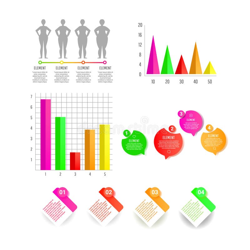 Creative Modern Web Design Elements Template. Web Elements with Navigation, Buttons, Icons ...