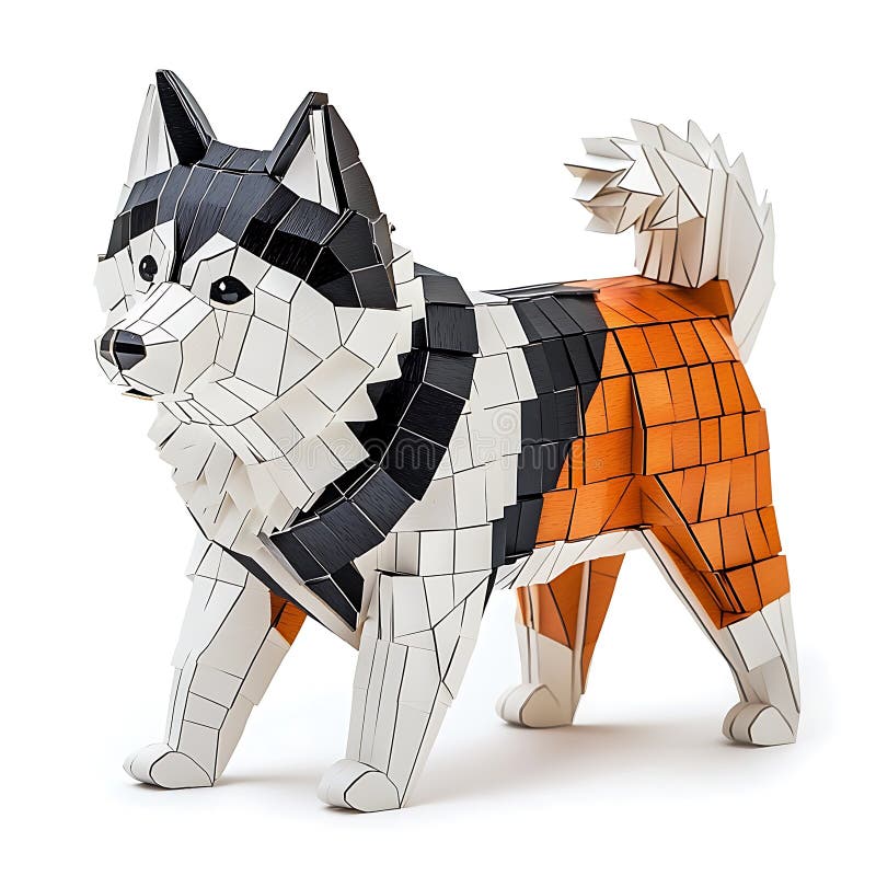 Creative Modular Dog Puzzle with Stackable Components Stock ...