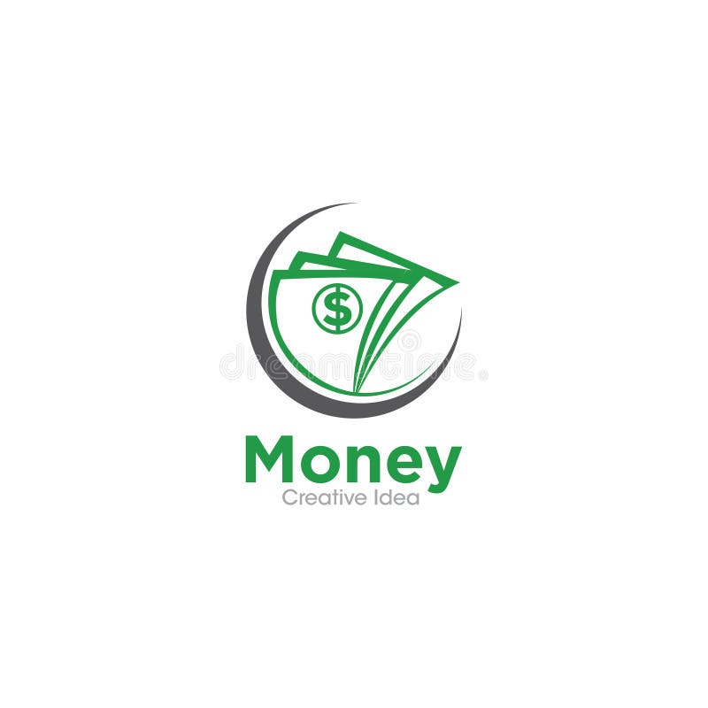 Creative Money Concept Logo Design Template Stock Vector - Illustration ...