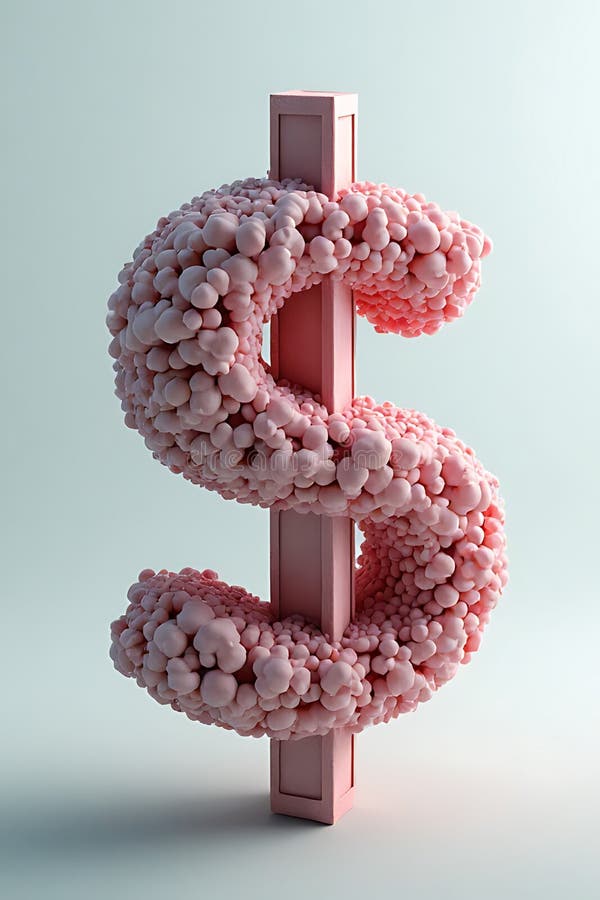 Creative Money Symbol Design Digital Art Studio 3d Render Minimalist ...