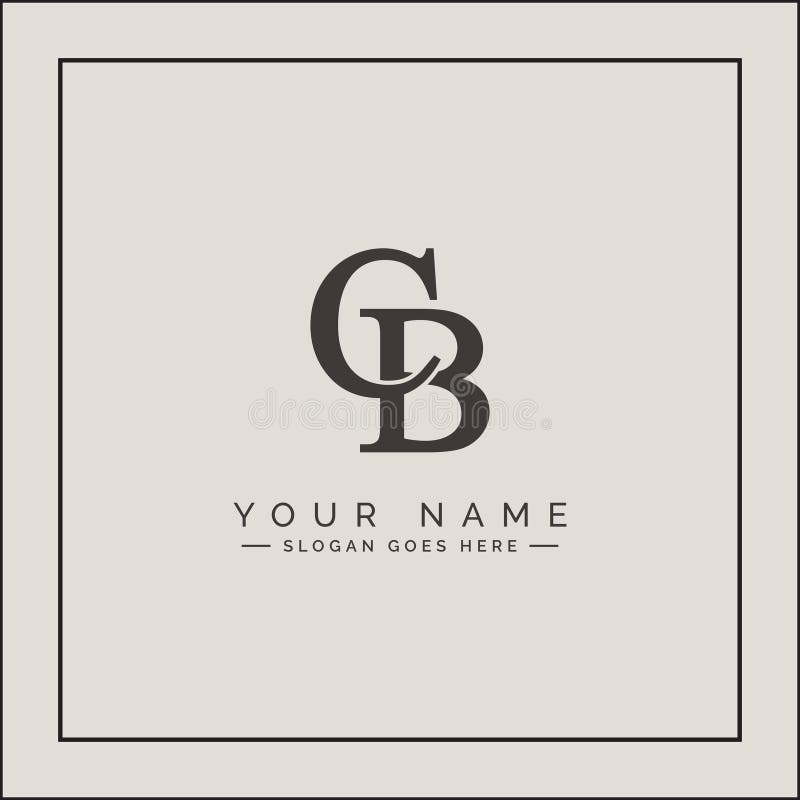 Creative Monogram for Initial Letter CB Logo - Minimal Vector Logo ...