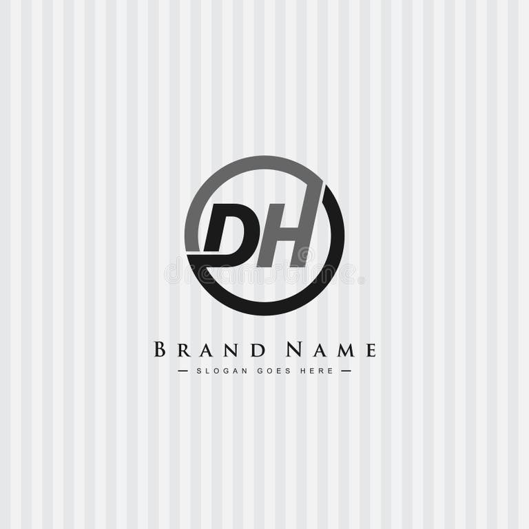 Creative Monogram for Initial Letter DH Logo - Minimal Vector Logo ...