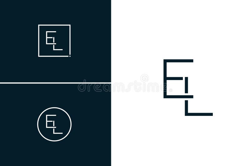 Creative Monogram for Initial Letter EL Logo - Minimal Vector Logo ...