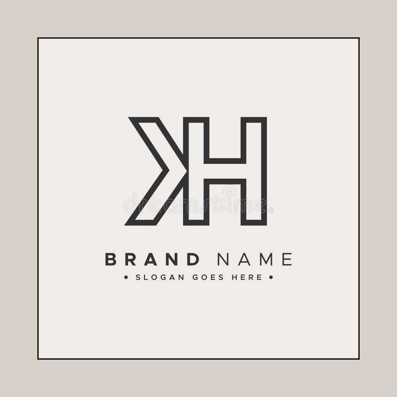 Creative Monogram for Initial Letter KH Logo - Minimal Vector Logo ...