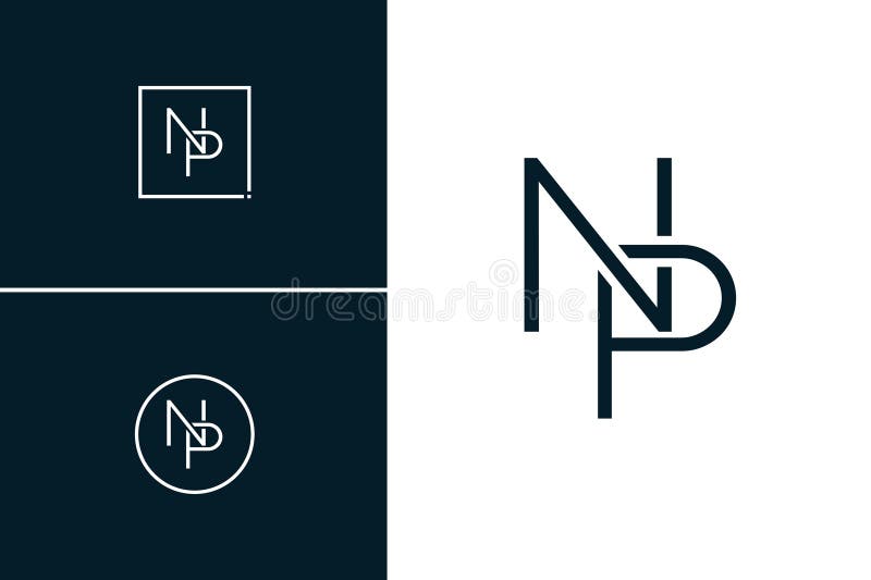 Creative Monogram for Initial Letter NP Logo - Minimal Vector Logo ...
