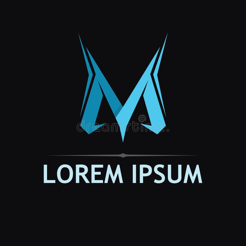 Creative Monogram M Logo with Abstract Vector Illustration Stock Vector ...