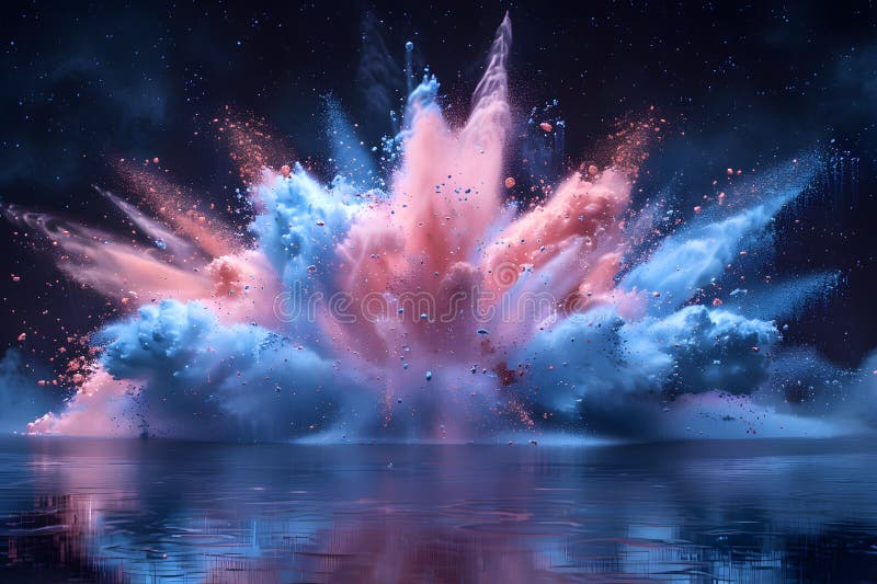 Creative Motion Explosion: Vibrant Dust Art for Digital Use Stock ...