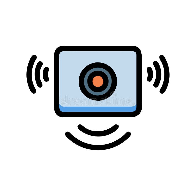 Creative Motion Sensor for Home Automation Stock Illustration ...