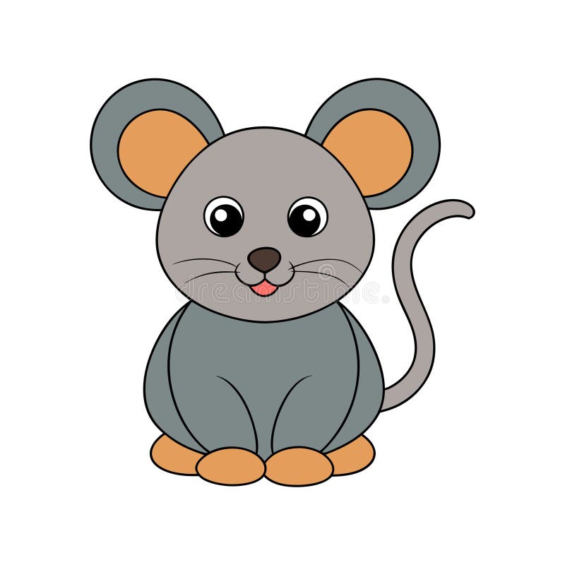 Creative Mouse Coloring Template Stock Illustration - Illustration of ...