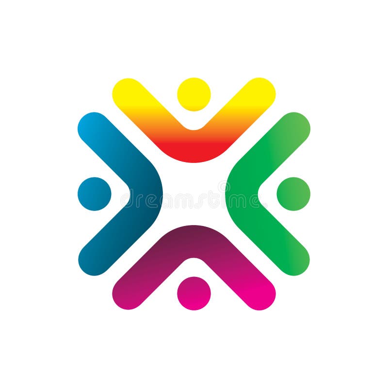 Creative Multi Color People Community Logo Design Stock Illustration ...