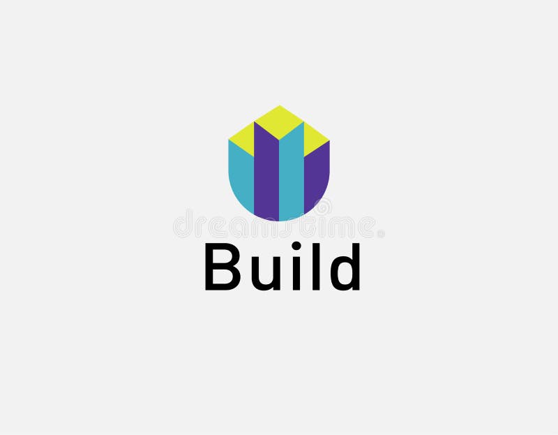 Multi-colored Logo Icon Abstract Geometric Shape of Buildings for Your ...