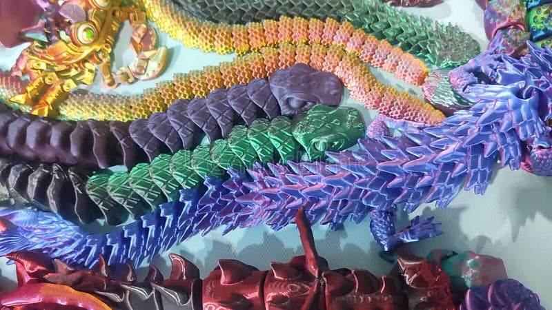 Creative Multi-colored Models Printed on 3D Printer from Molten Plastic ...