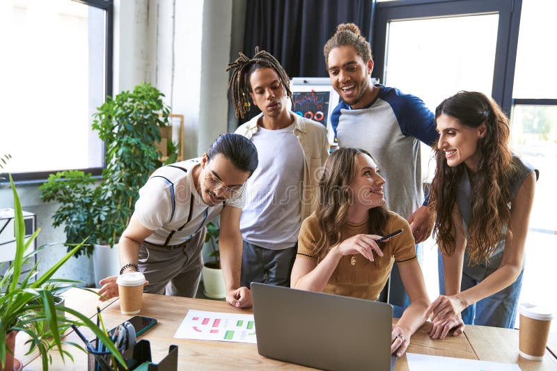 Creative Multicultural Team Sharing Ideas at Stock Image - Image of ...