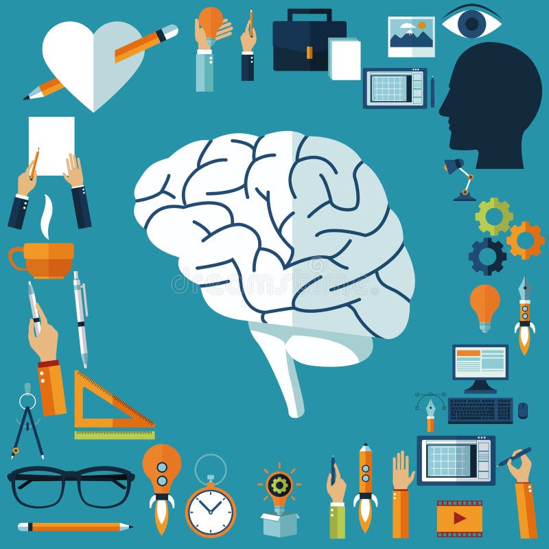 Creative Multimedia Ideas Icons Stock Vector - Illustration of ...