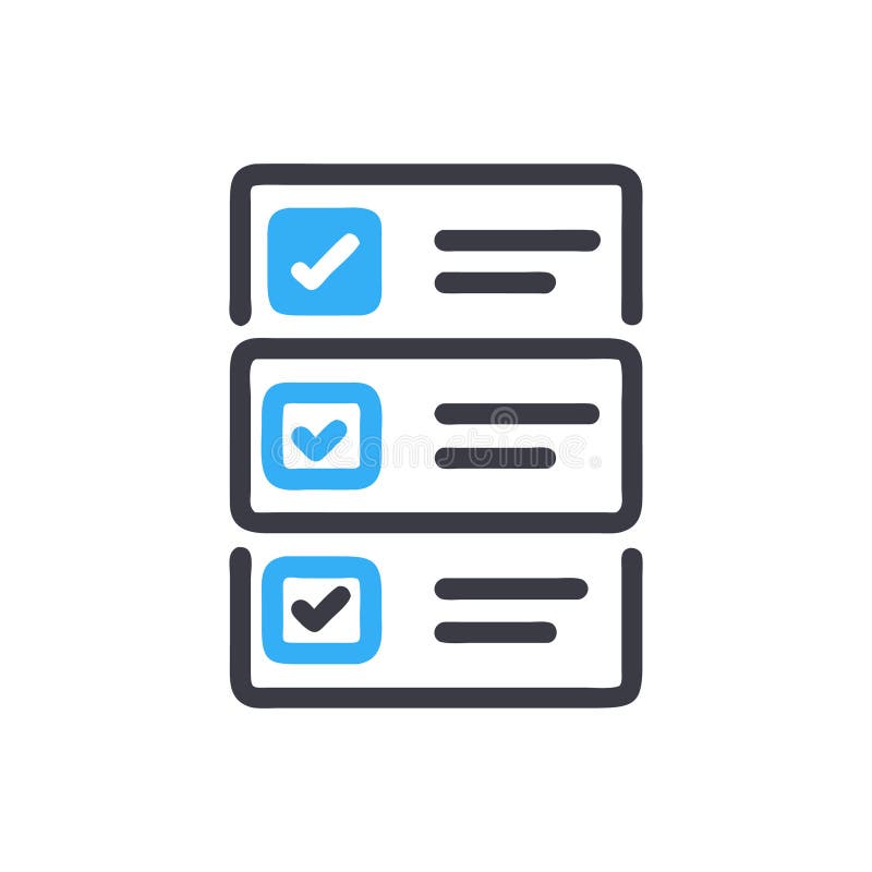 Creative Multiple Choice Question Icon for Learning Stock Illustration ...