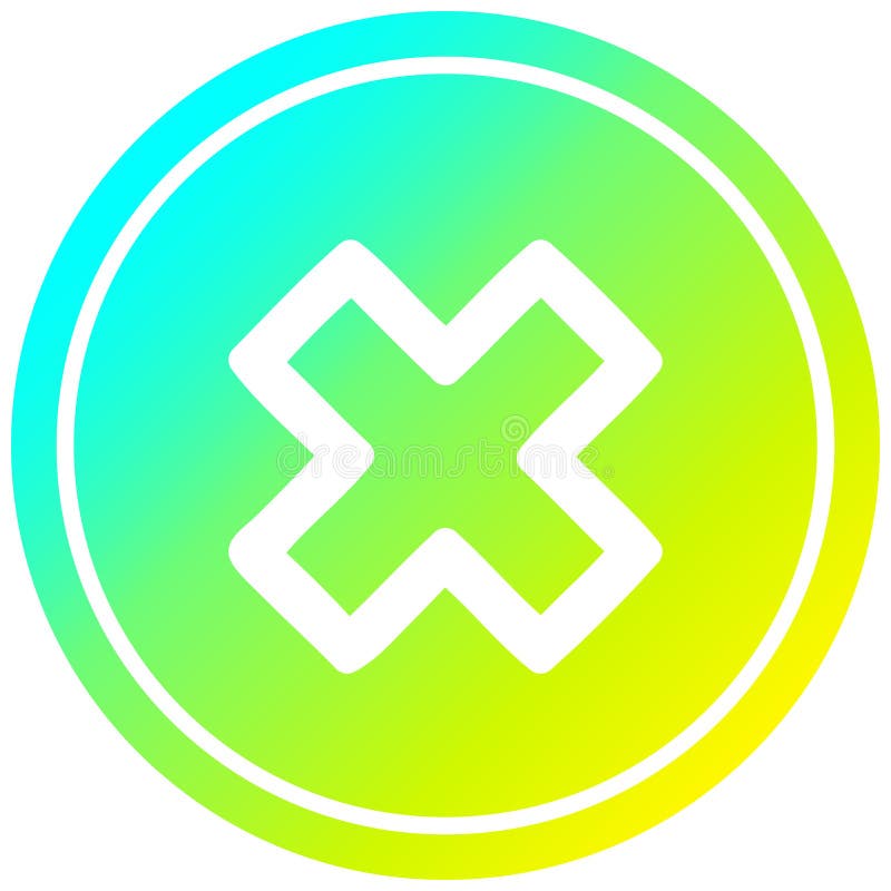 A Creative Multiplication Sign Circular in Cold Gradient Spectrum Stock ...