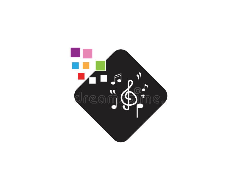 Creative Music Note Logo Design Stock Vector - Illustration of retro ...