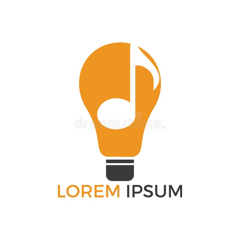 Creative Music Note Sign and Light Bulb Symbol. Stock Vector ...