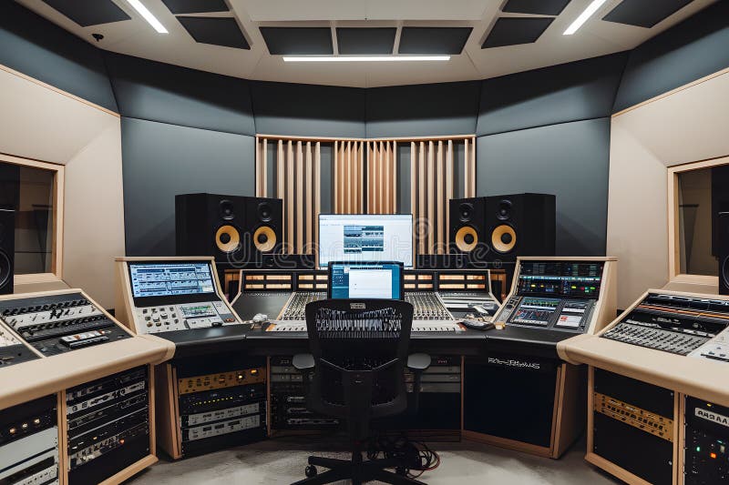 Creative Music Studio Filled with Advanced Equipment and Technology ...