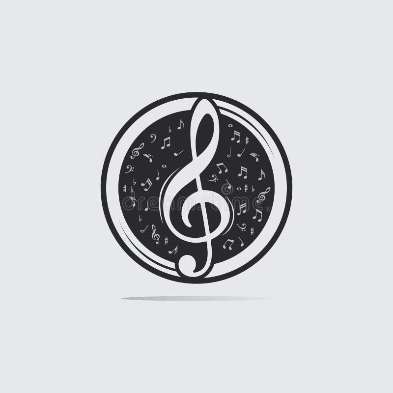 Creative Musical Notation Logo Set Stock Illustration - Illustration of ...