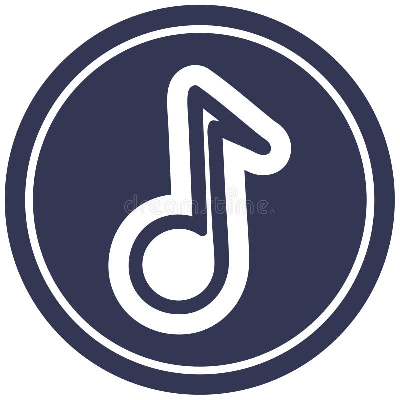 A Creative Musical Note Circular Icon Stock Vector - Illustration of ...