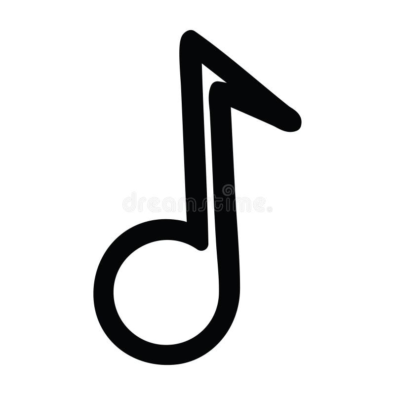 A Creative Musical Note Icon Stock Vector - Illustration of music ...
