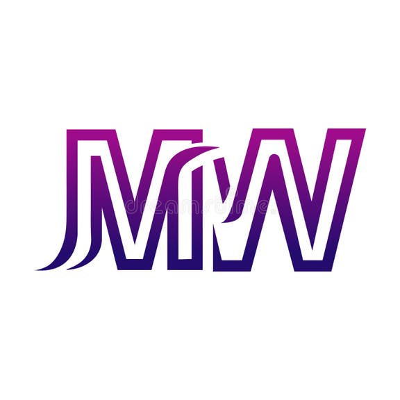 Creative MW Logo Icon Design Stock Vector - Illustration of logos, edge ...