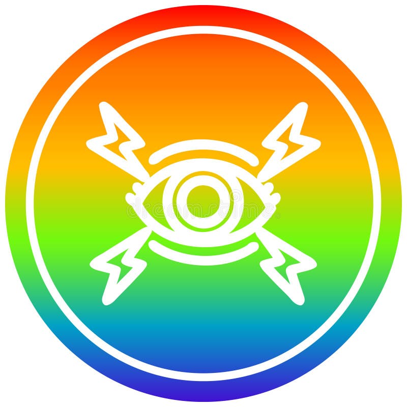 Mystic Eye Lightning Bolt Magical Magic Icon Sign Symbol Clip Art ...