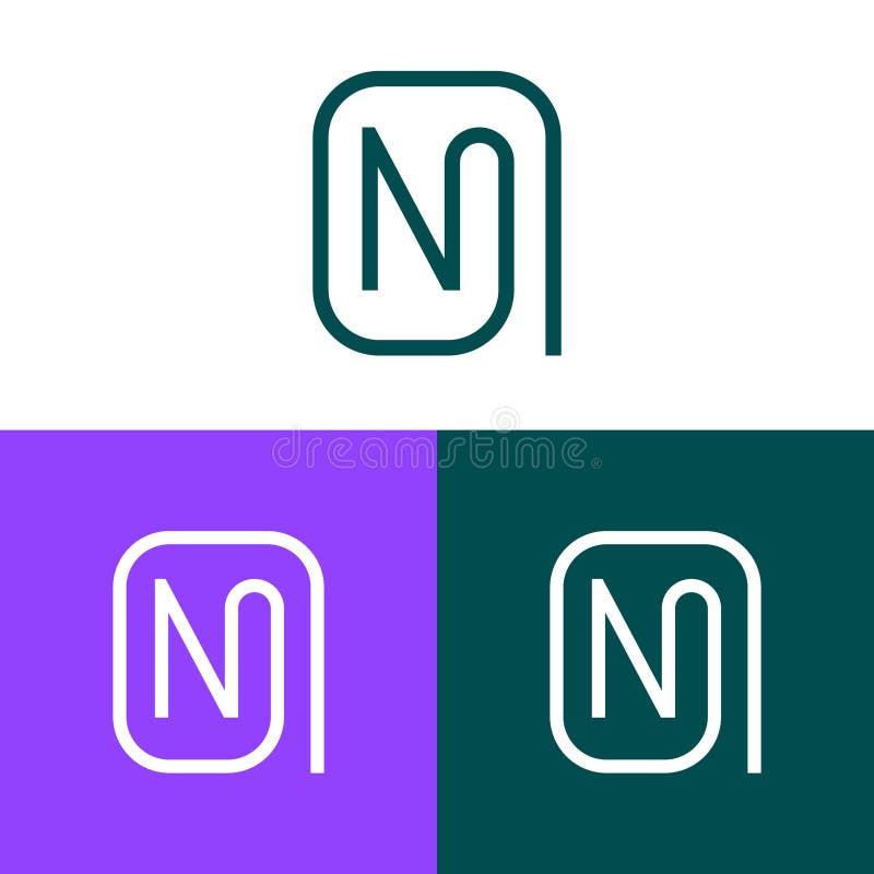 Creative N Letter Minimal Monogram Vector Sign, Minimal Logo Sign N ...