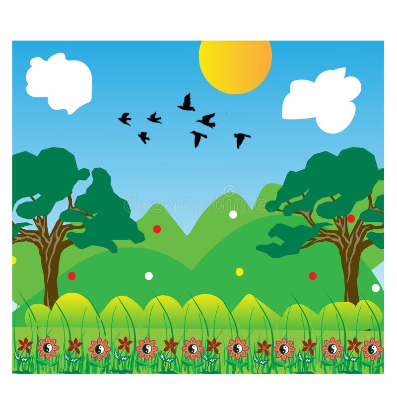 A creative nature design. stock illustration. Illustration of font ...