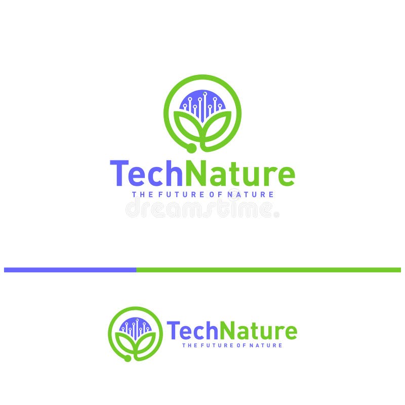 Creative Nature Tech Logo Design Concepts. Bio Tech Logo Template Vector Stock Vector ...