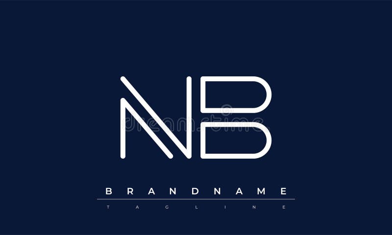 Creative NB Letter Initial Logo Vector Image Stock Vector ...