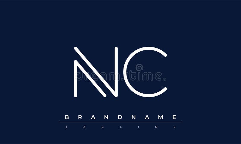 Creative NC Letter Initial Logo Vector Image Stock Vector ...