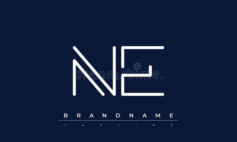 Creative NE Letter Initial Logo Vector Image Stock Vector ...
