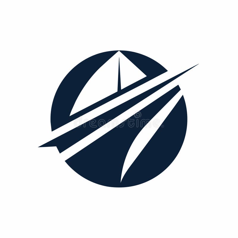 Creative Negative Space Logo Design Featuring a Circle and Diagonal ...