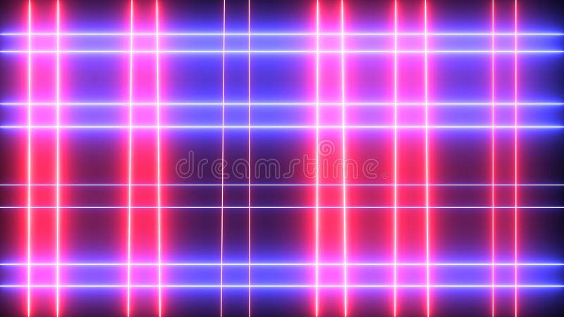 Creative Neon Bars Rendering. Colorful Led Lines Lightning Stock ...