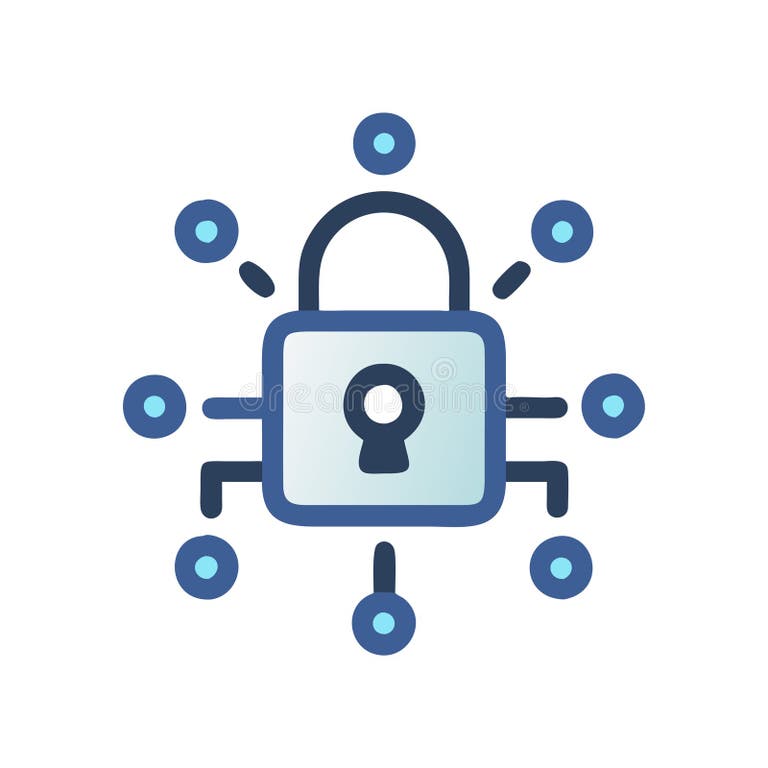 Creative Network Encryption Icon Representation Stock Vector ...