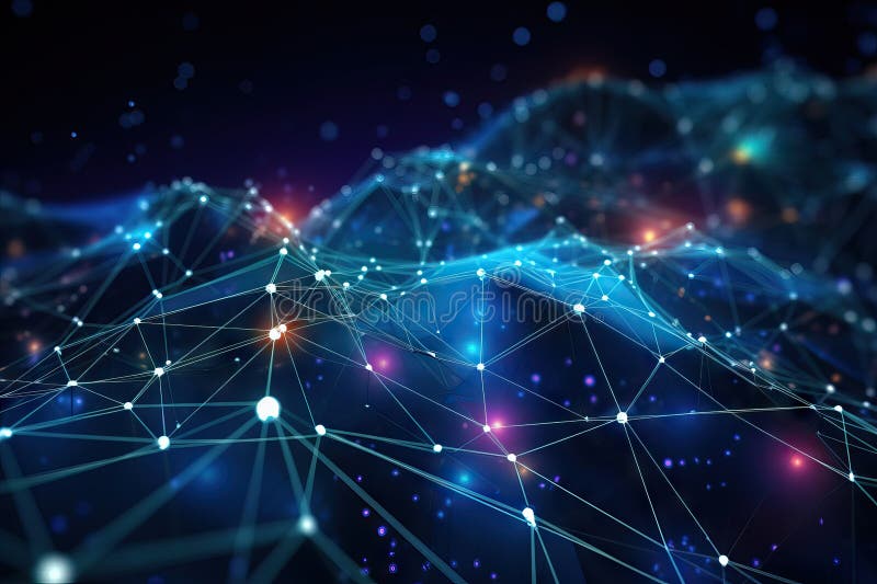 Creative Network and World Hologram Background Stock Photo - Image of ...