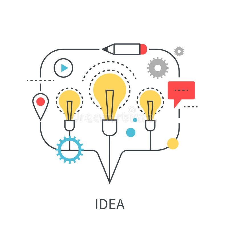 Vector Set Of Flat Media Advertising Icons Stock Vector - Illustration ...