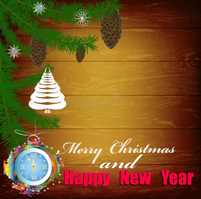 Creative New Year card stock illustration. Illustration of merry - 35368199
