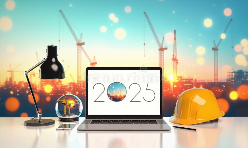 Creative 2025 New Year Design Template on Engineering, Construction and ...