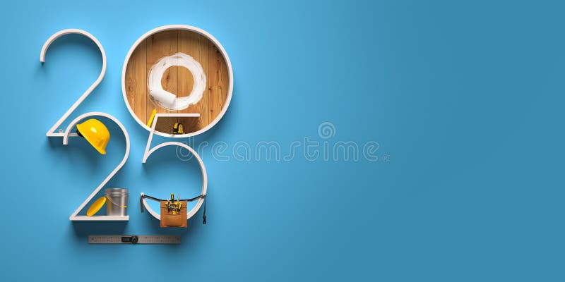 Creative 2025 New Year Design Template on Engineering, Construction and ...